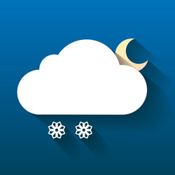 Cloud and moon weather icon Royalty Free Vector Image