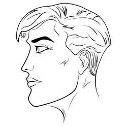 Man face profile portrait male head side view Vector Image