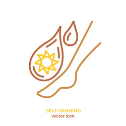 Self-tanning symbol logo element home beauty Vector Image