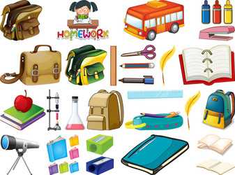 Education elements Royalty Free Vector Image - VectorStock