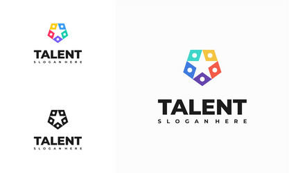 Talent logo designs concept rising star Royalty Free Vector