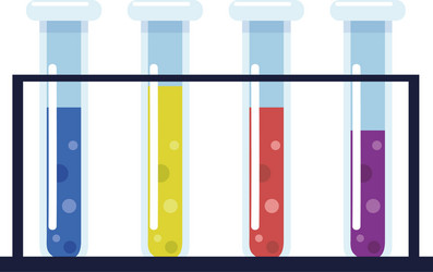 Test tubes in rack laboratory Royalty Free Vector Image