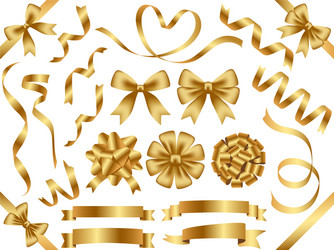 Gold ribbon Royalty Free Vector Image - VectorStock