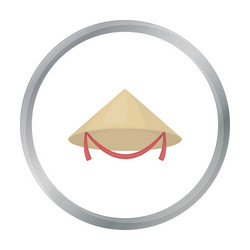 Conical hat icon in cartoon style isolated Vector Image