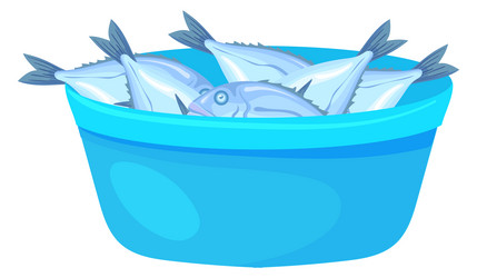 Cartoon raw seafood sea fish gourmet food Vector Image