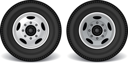 Truck wheels set Royalty Free Vector Image - VectorStock