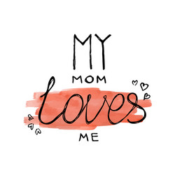 Mom calligraphy Royalty Free Vector Image - VectorStock