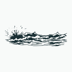 Wave riders - vintage ocean adventures Royalty Free Vector