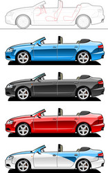 Convertible Side Drawing Vector Images (92)