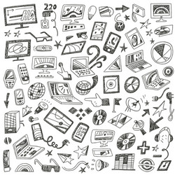 Electronics Doodles Vector Images (over 8,800)