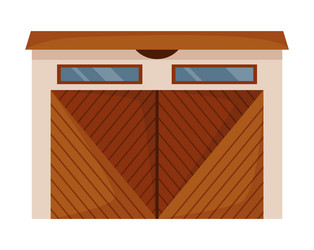 Garage door icon set roll cartoon for car Vector Image