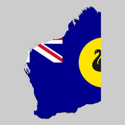 Map with national flag Royalty Free Vector Image