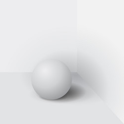 White round ball 3d sphere template Royalty Free Vector