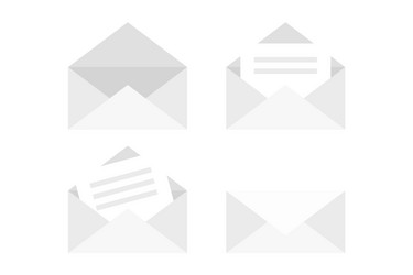 Mail mockup paper postal envelope back view Vector Image