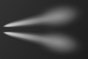 White transparent car head light top view on dark Vector Image