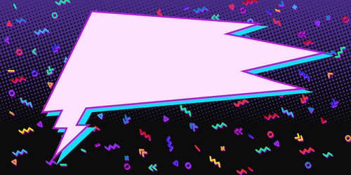 80s background sale comic bubble balloon Vector Image