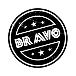 Bravo stamp on white Royalty Free Vector Image