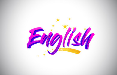Anxious purple violet word text with handwritten Vector Image