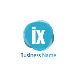 Initial letter ix logo template design Royalty Free Vector