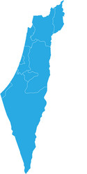 Israel and surrounding countries map Royalty Free Vector