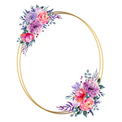 Beautiful square golden wedding photo frame Vector Image