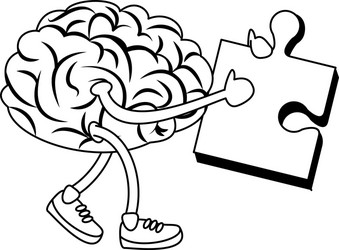 Human brain intelligence and creativity cartoons Vector Image