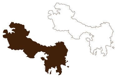 Levanzo island sicily italian republic italy map Vector Image