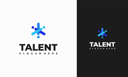Talent logo designs concept rising star Royalty Free Vector