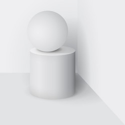 White round ball 3d sphere template Royalty Free Vector