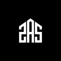 Zas letter logo design on white background Vector Image