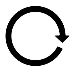 Circular arrow icon cycle resumption repeat Vector Image