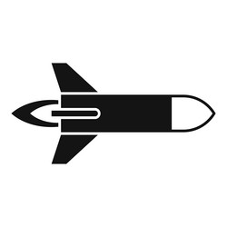 Fast rocket icon outline velocity boost Royalty Free Vector