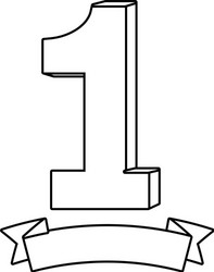 1st Place Ribbon Clip Art Black And White