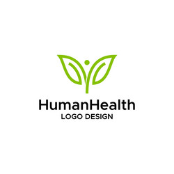 Human health symbol design Royalty Free Vector Image