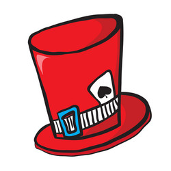 Mad hatters hat black Royalty Free Vector Image