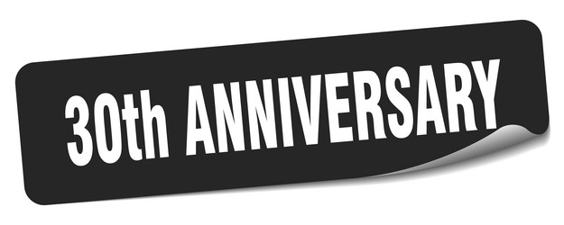 30th anniversary sticker label Royalty Free Vector Image