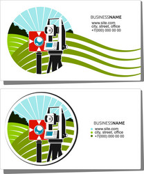 Business card of geodesy and cartography Vector Image