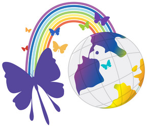 Rainbow Butterfly Vector Images (over 4,100)