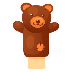 Funny brown bear cartoon Royalty Free Vector Image