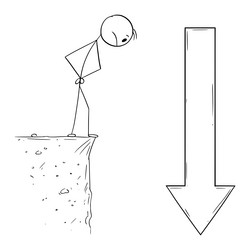 Person Looking Down Drawing