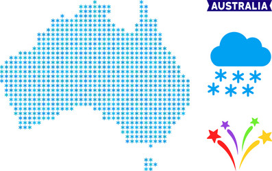 Blue dot australia map Royalty Free Vector Image