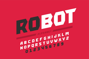 Ingots alphabet ruby faceted font isolated Vector Image