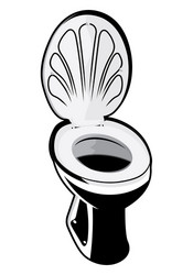 Flush after use toilet sign Royalty Free Vector Image