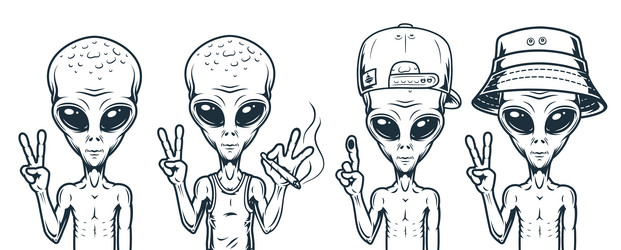 Peace Sign Alien Vector Images (over 170)