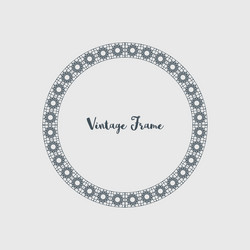Decorative circle frame Royalty Free Vector Image
