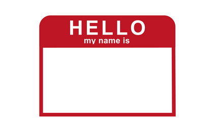 Hello my name is sticker tag Royalty Free Vector Image