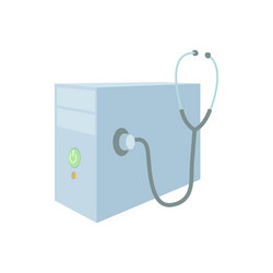System unit of a computer icon flat style Vector Image