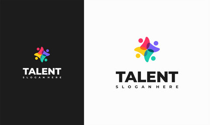 Talent logo designs concept rising star logo Vector Image