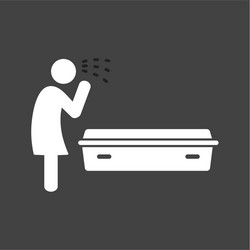 Crying over dead body Royalty Free Vector Image