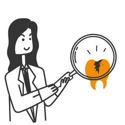 Hand drawn doodle look at cavity tooth Royalty Free Vector